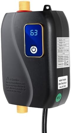 3000W Electric Tankless Water Heater, Instant Water Heater Touch Button ...