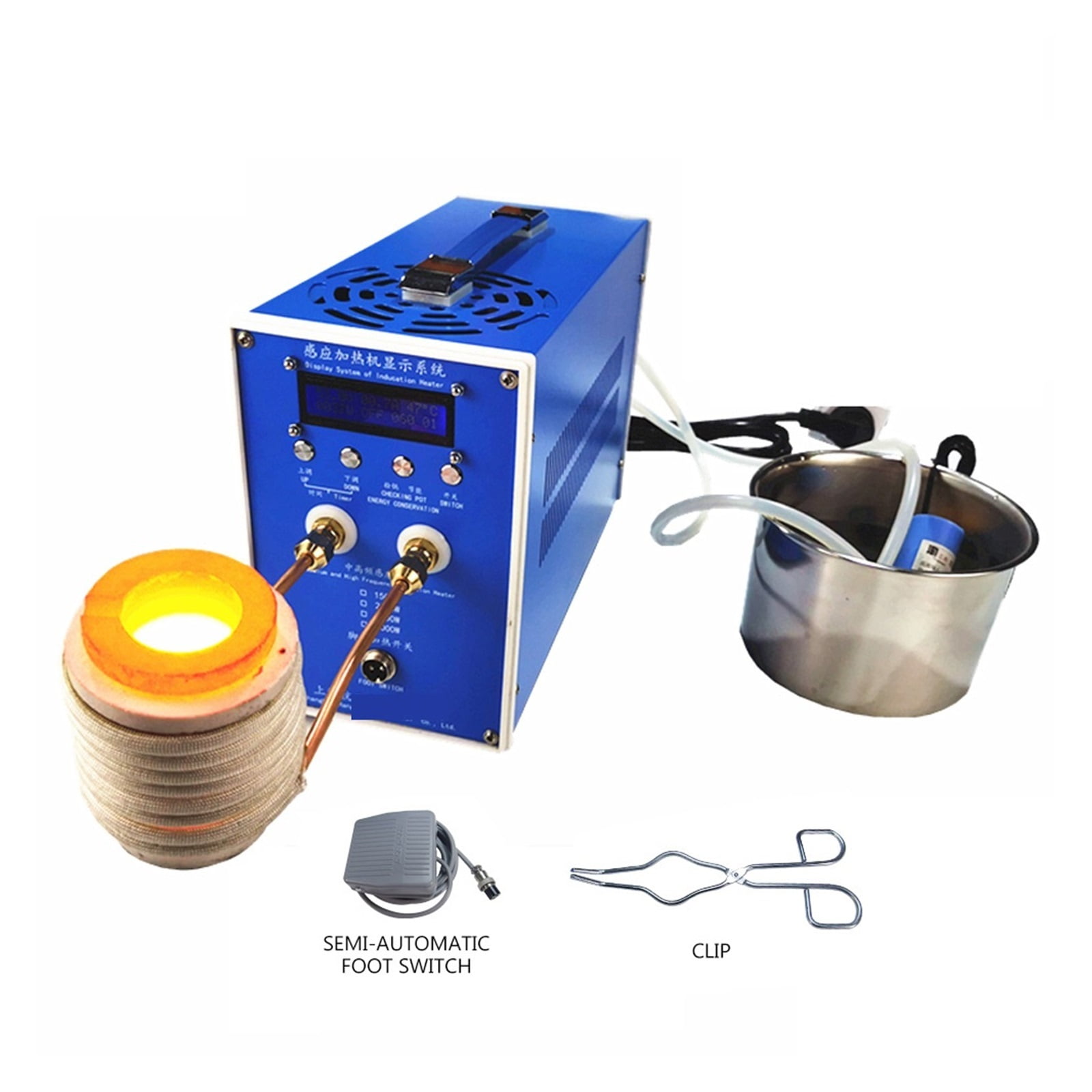 3000W High-frequency Induction Heating Machine ZVS Induction Heater Silver Gold Melting Furnace ...