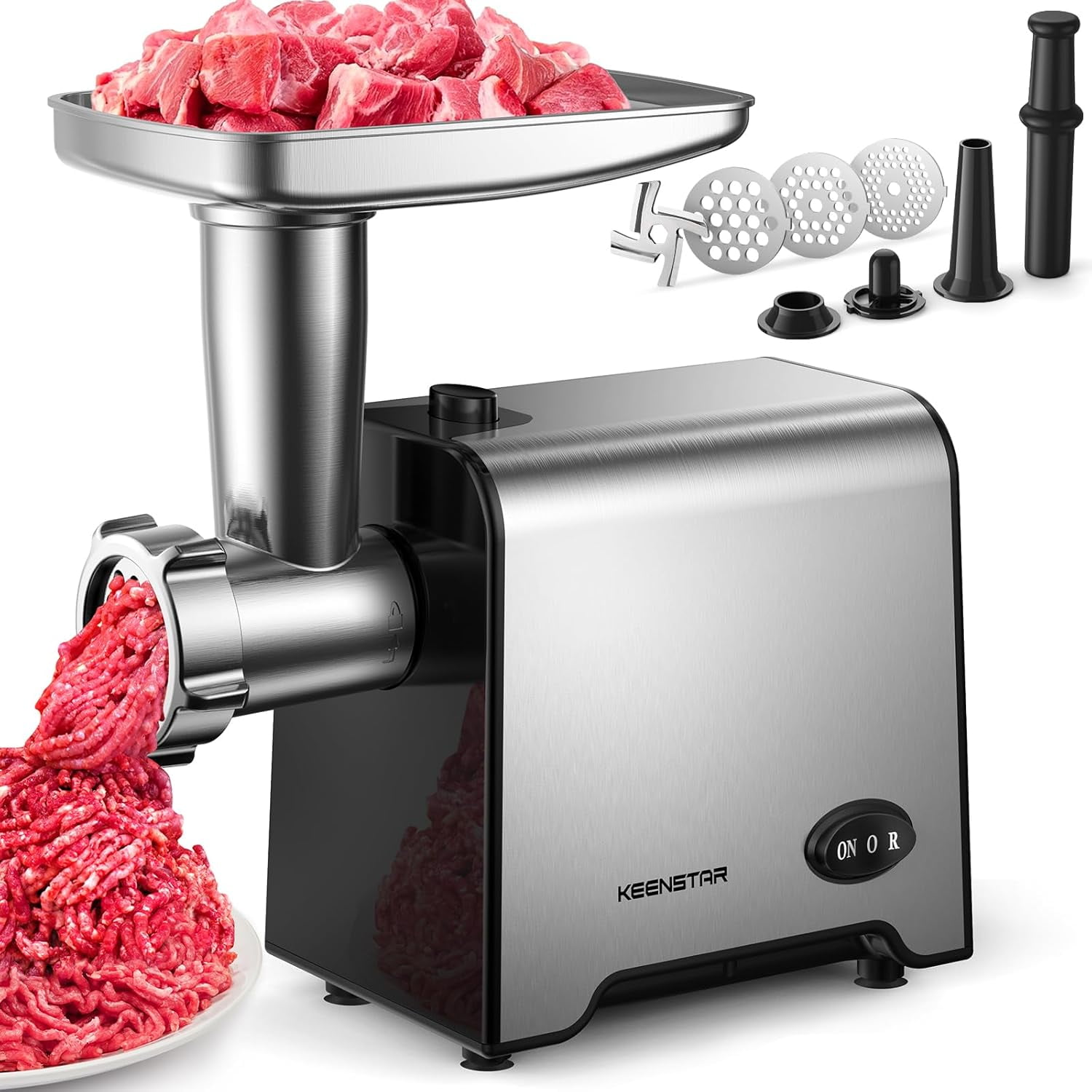 3000W Max Heavy Duty Electric Meat Grinder with Sausage Stuffer Maker ...