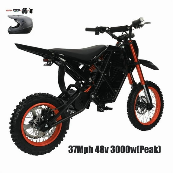 3000W(Peak)mid mounted motor E-TrailX Electric Dirt Bike,48V23Ah lithium battery ebike dirt ...