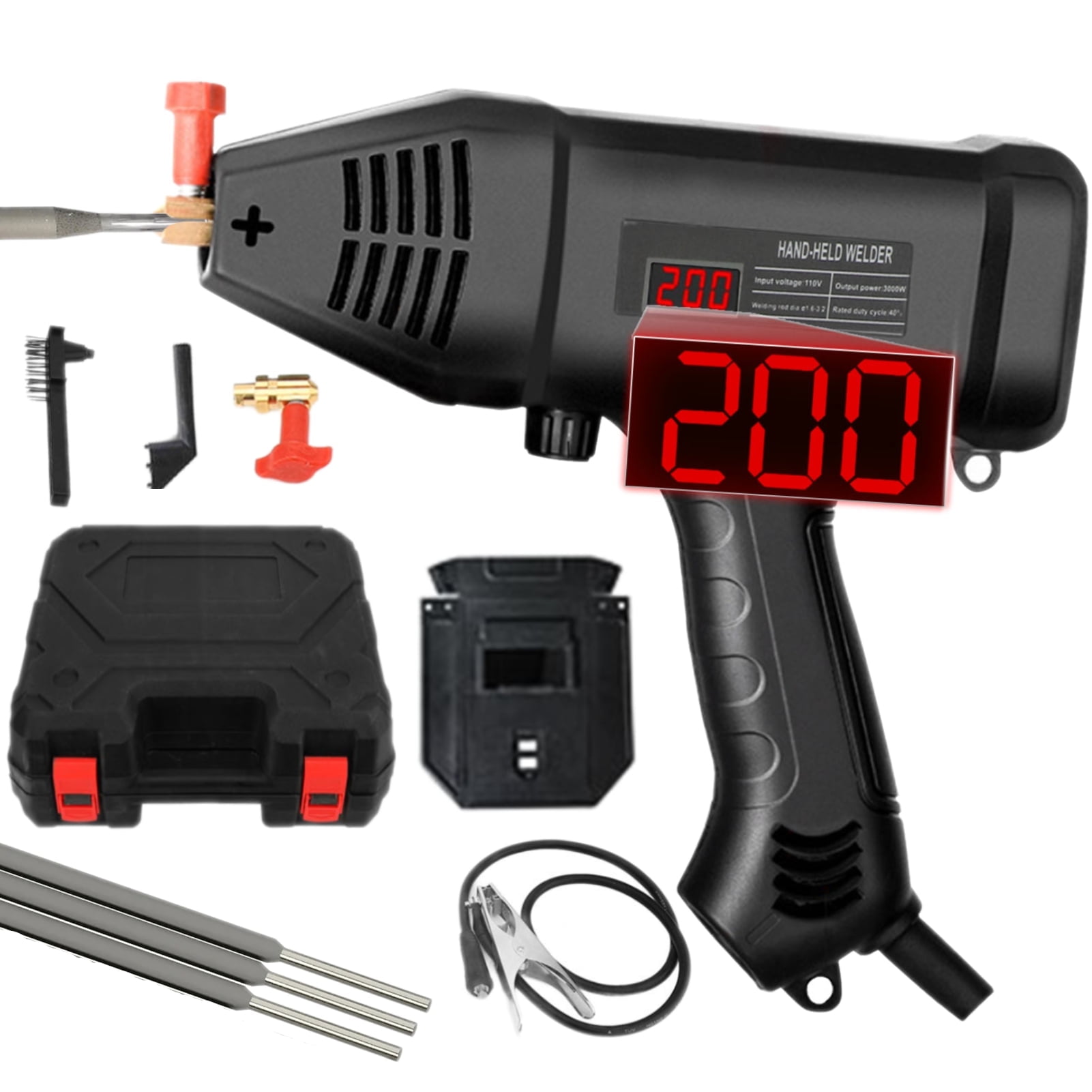 3000W Portable Handheld Stick ARC Welder Machine, 20-200A Adjustment ...