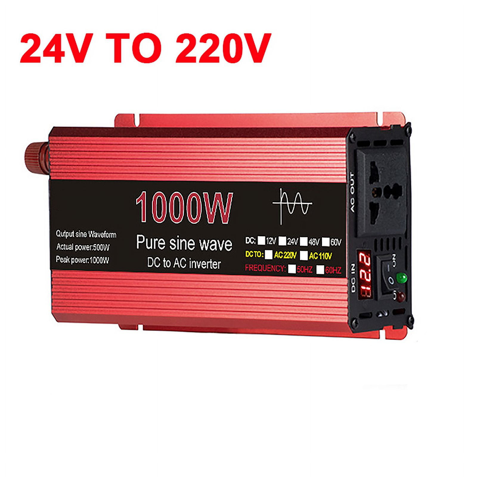 3000W Pure Sine Wave Inverter Large Power Inverter 12V 24V to 220V ...