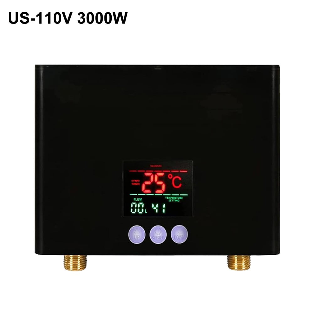 3000W Tankless Hot Water Heater Shower Electric Portable Instant Boiler ...