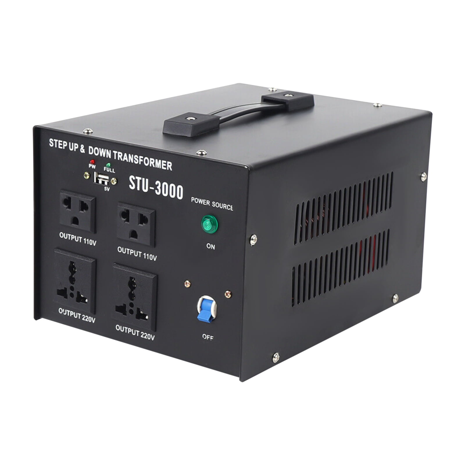 3000W Voltage Converter Transformer with 5V USB Port, 110V and 220V ...