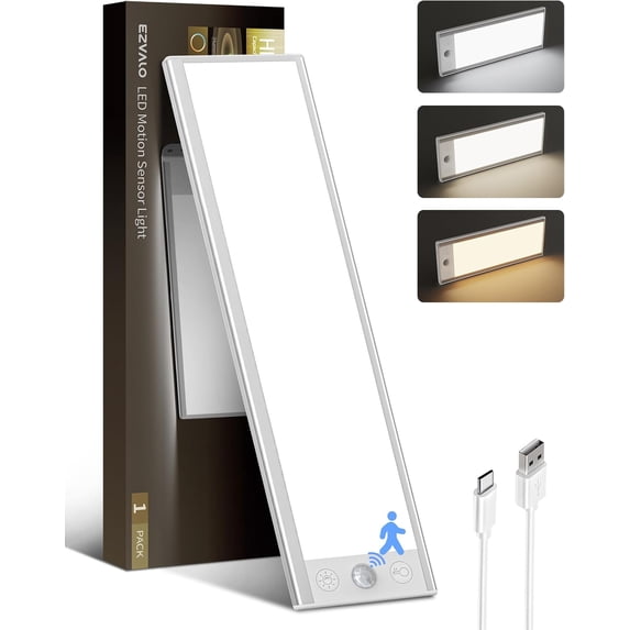 3000mAh Under Cabinet Lighting, 150LM Utral Bright Motion Sensor Light ...