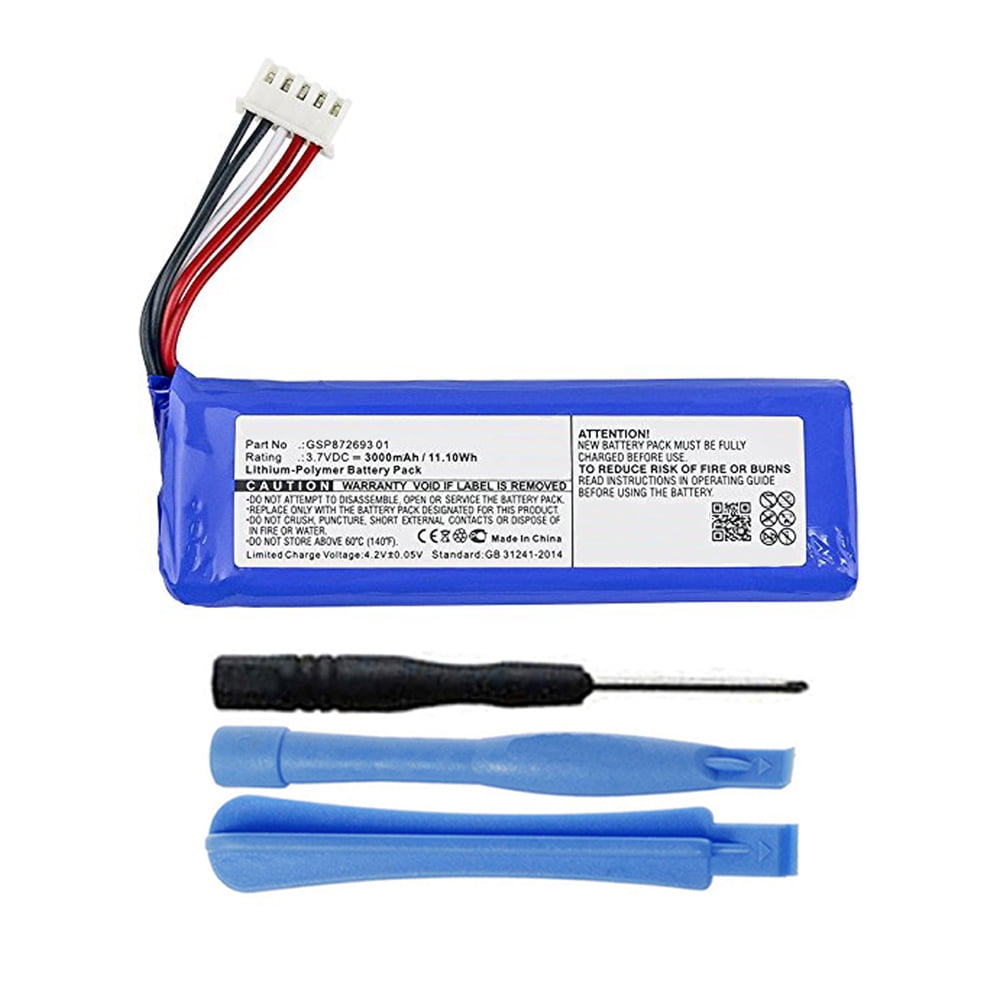3000mAh GSP872693 01 Battery for JBL Flip 4 Portable Bluetooth Speaker ...