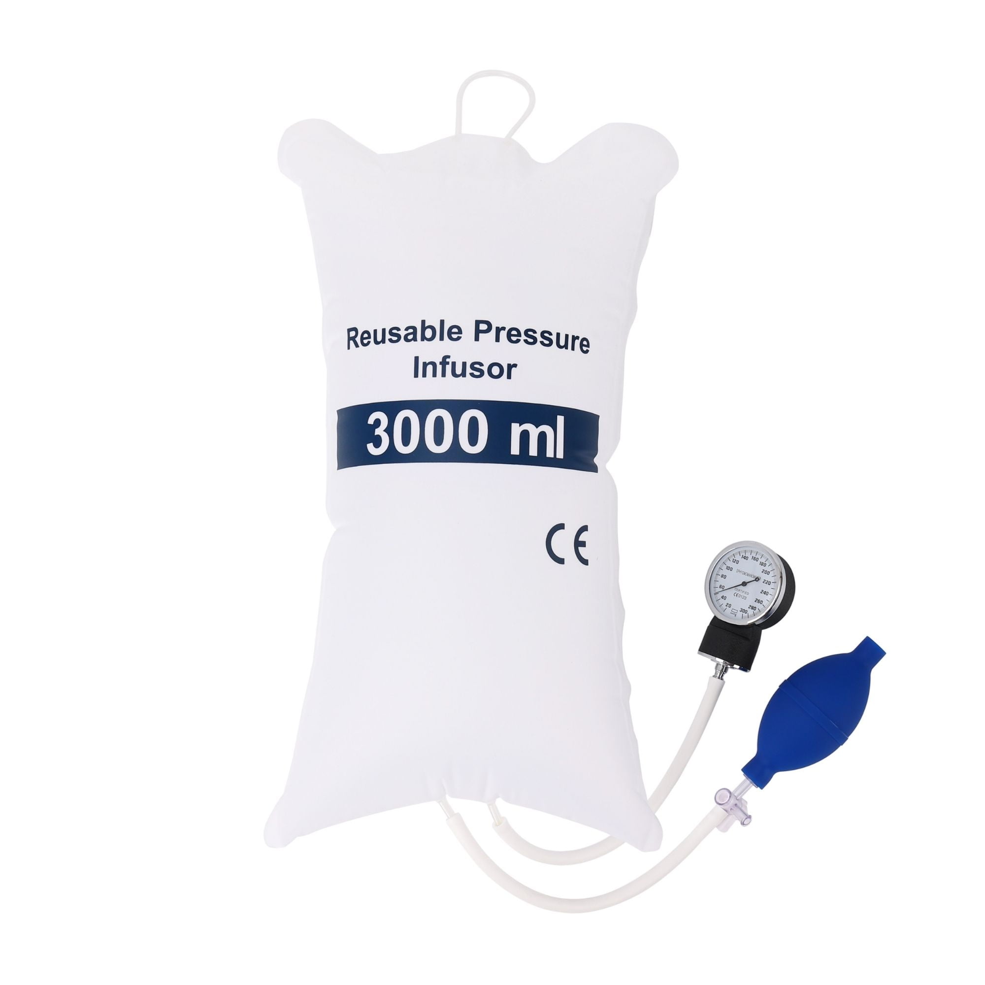 3000ml Pressure Infuser Bag with Pump and Metal Gauge for Fluid Blood ...