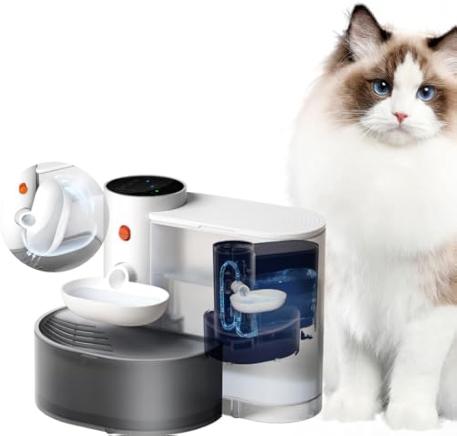3000ml Smart Pet Water Fountain, Automatic Cat Water Dispenser, Upgrade ...