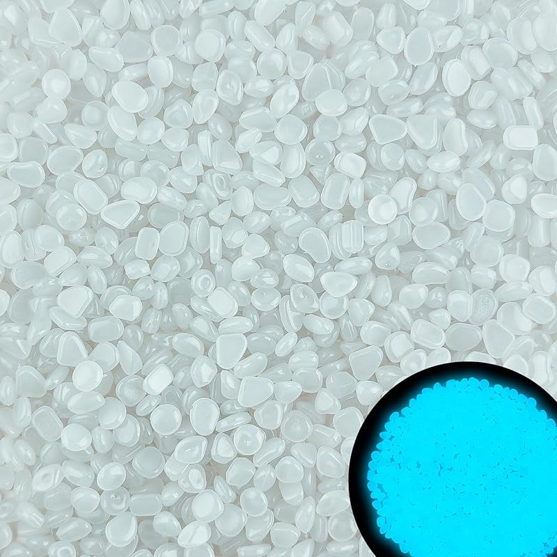 3000pc Glow Pebbles for Outdoor Garden Glow in The Dark Rocks Outdoor ...