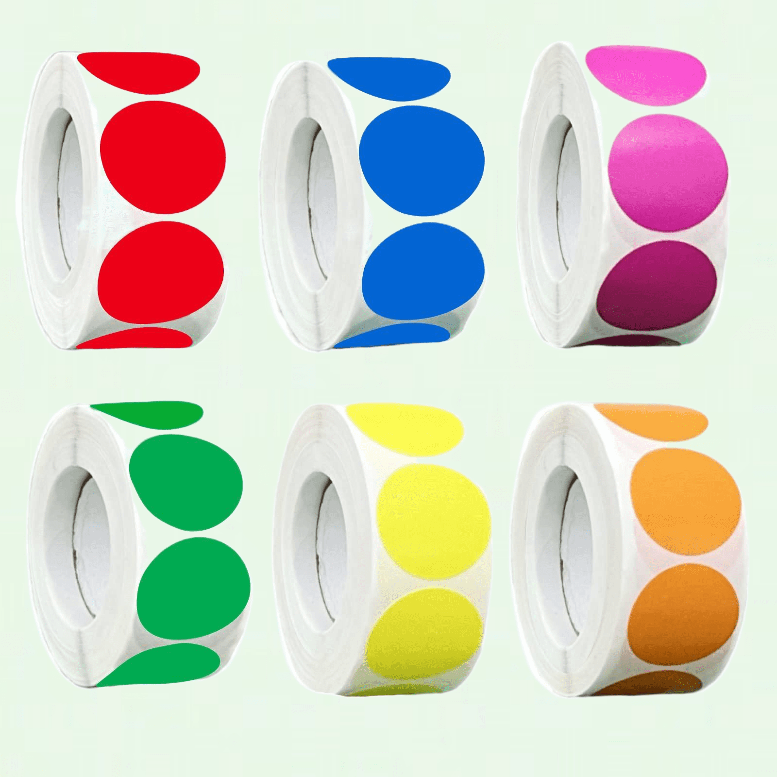 3000pcs Round Color Coding Labels, 1 Inch, Self-Adhesive Dot Stickers ...