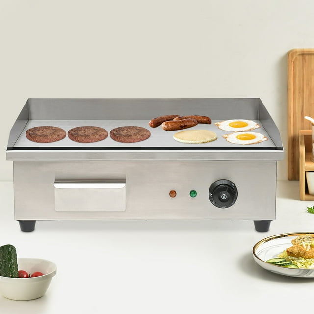 3000w Electric Countertop Griddle Flat For Restaurant Grill BBQ ...