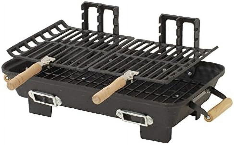 30052AMZ Kay Home Product's Cast Iron Hibachi Charcoal Grill, 10 by 18 ...