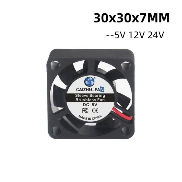 3007 30x30x7mm Power Supply Cooling Fan Oil Bearing Fluid Bearing 5V 12V 0.08A 11500RPM Cooling ...