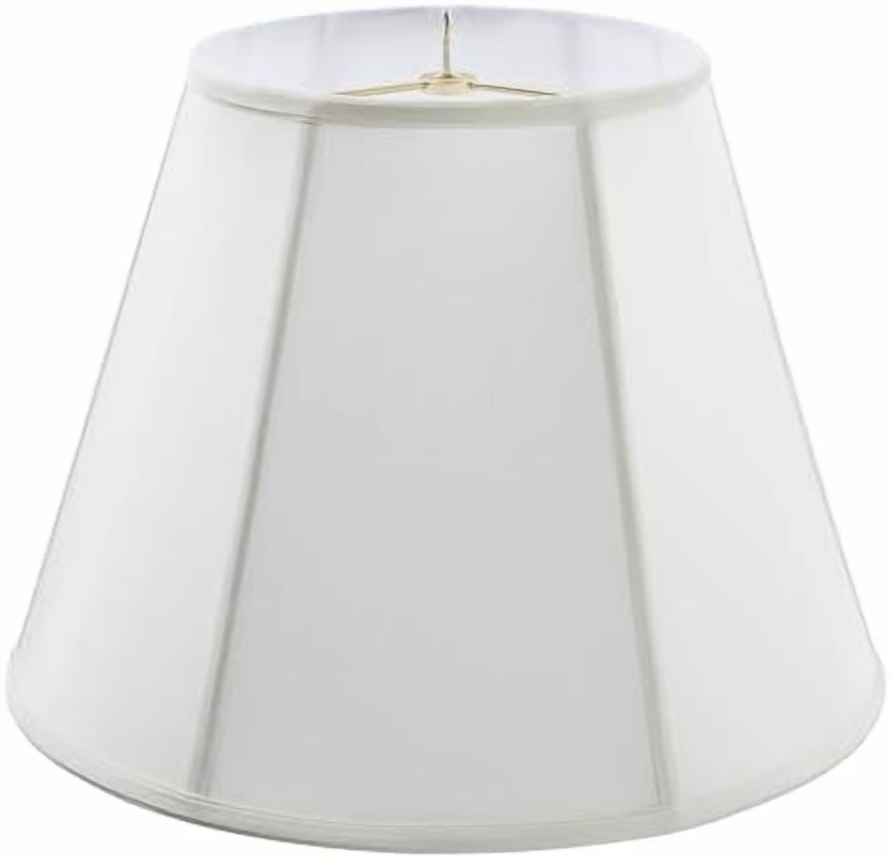 30087,Handsewn Bell Traditional Spider Lamp Shade,Off-White Faux Silk ...