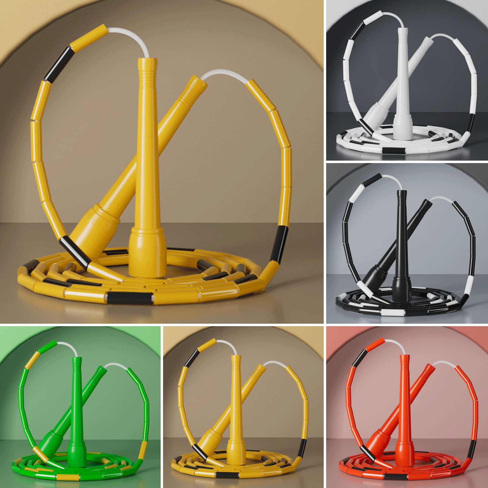 300CM Kids Bamboo Joint Skipping Rope Adjustable Ergonomic Non-slip ...