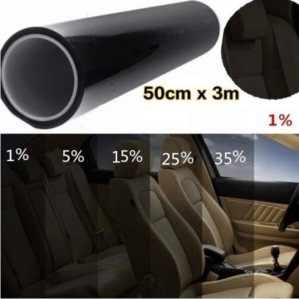 300CMx50CM Sunshade Film Car Home Tint Film Black Roll 1% VLT Tinting ...