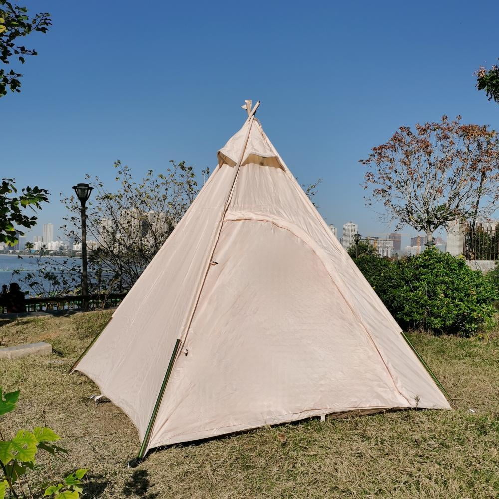 300D Oxford Pyramid-Shaped Camping Tent Indian Glamping Tent Waterproof ...