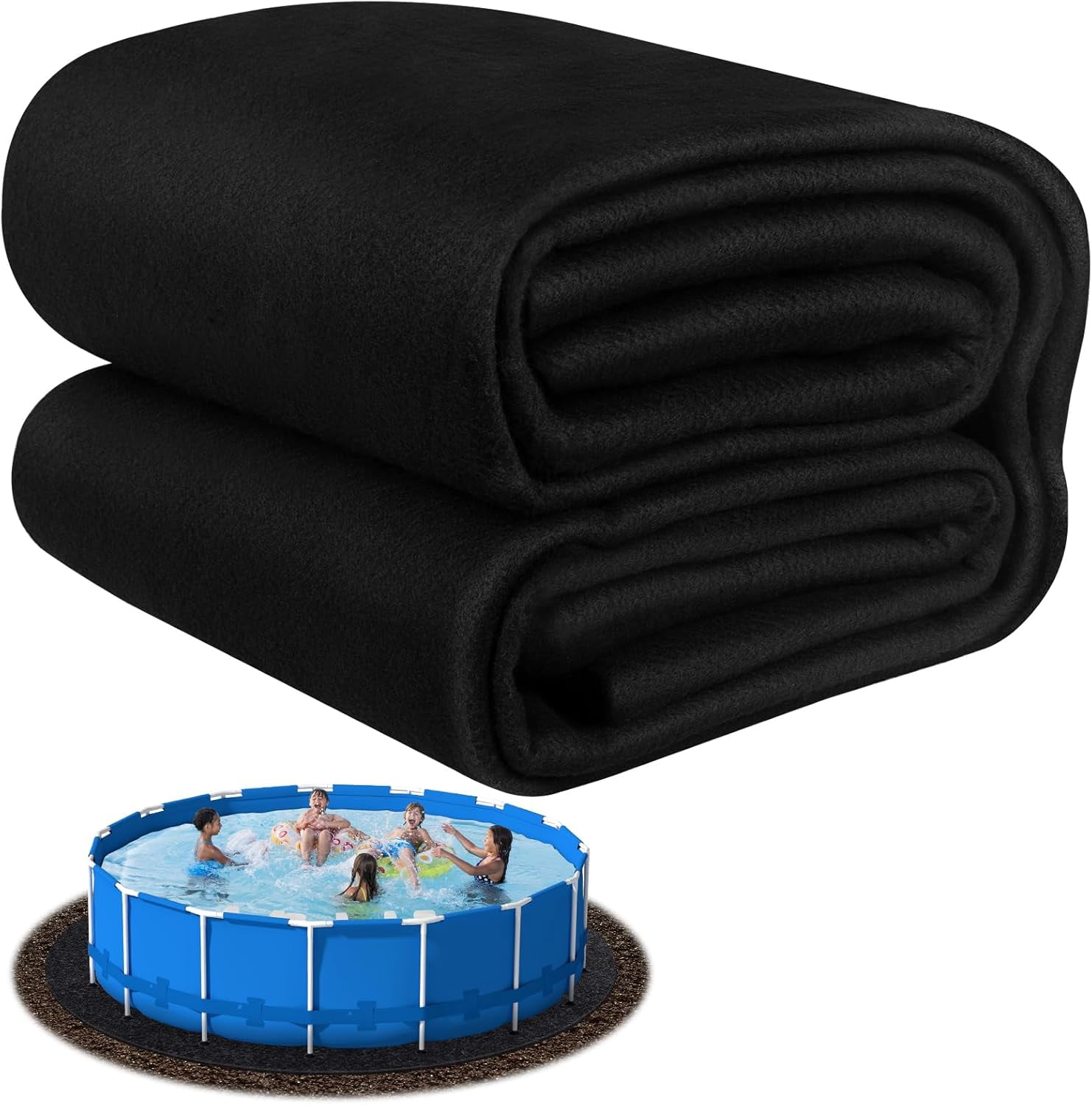 300G/M² Thicker 18FT Pool Liner Pad,Seamless Above Ground Pool Liner ...