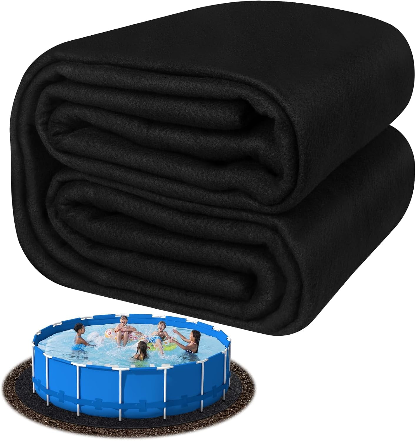 300G/M² Thicker 24FT Pool Liner Pad,Seamless Above Ground Pool Liner ...