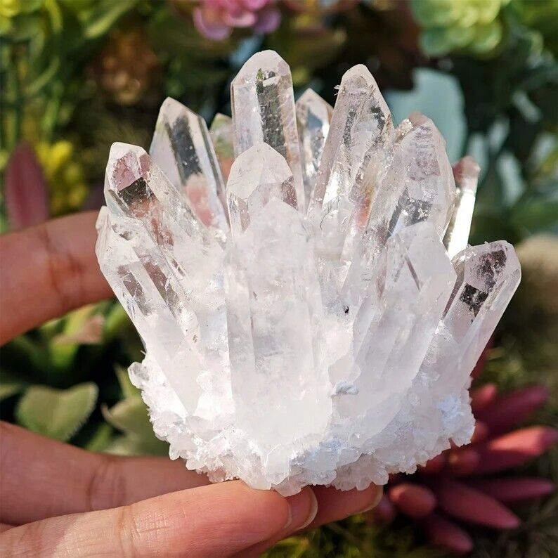 300G+ New Find Large Clear White Quartz Crystal Healing Cluster Mineral ...