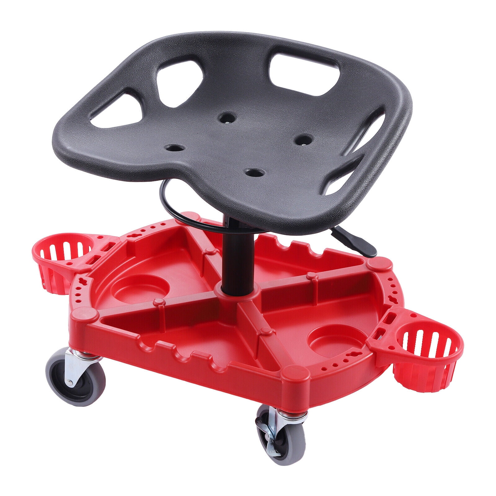 300LBS Shop Garage Stool Rolling Mechanics Seat Adjustable W/Casters ...