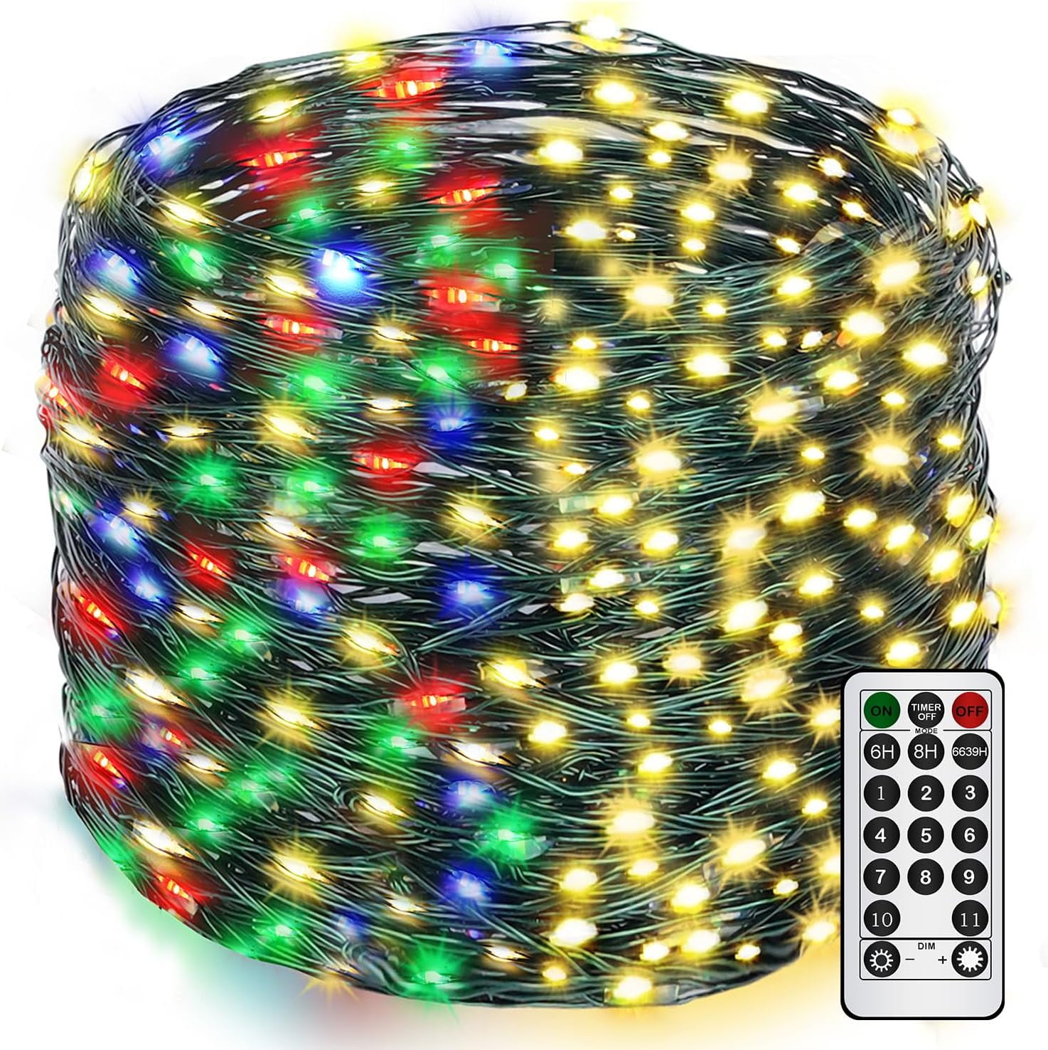 300LED Christmas Tree Lights Fairy String Light 99FT Copper Wire Warm ...