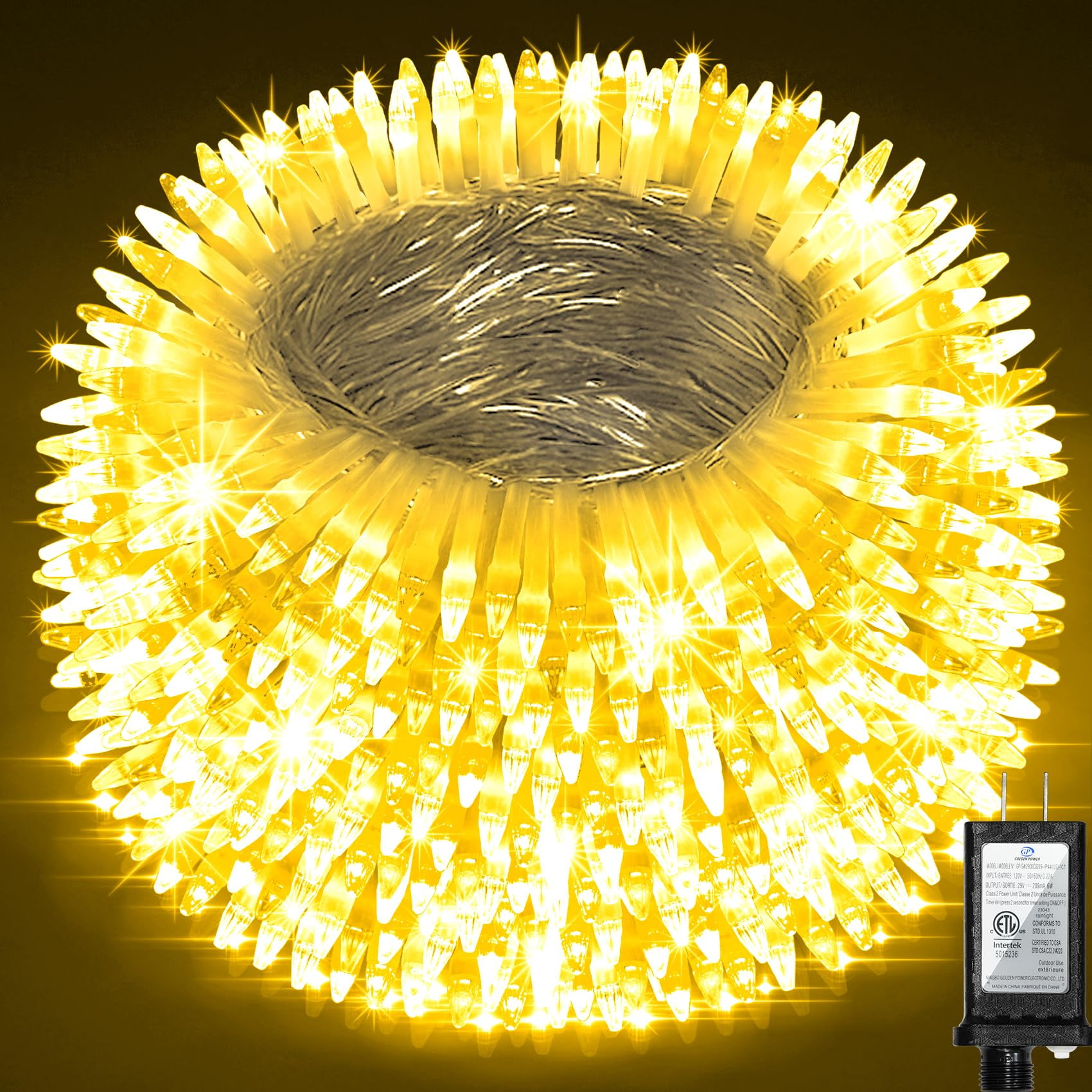 300LED Chrstmas Lights, 75ft Indoor Outdoor Christmas String Lights ...