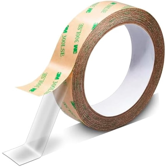 300LSE Thin Double Sided Tape,1" x36FT, Tape Roll,,,Clear,for Decor ...