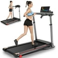 300Lbs Treadmill with Desk - 2.5 HP Portable Folding Treadmill for Home ...