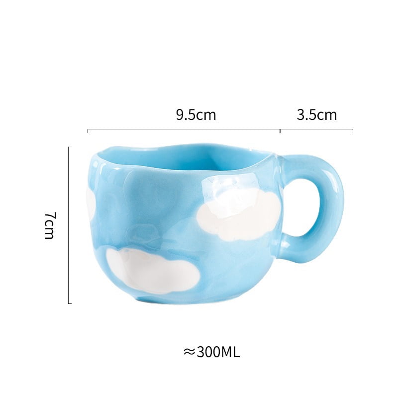 300ML Creative Hand Pinched Irregular Flower Ceramic mug Handmade ...