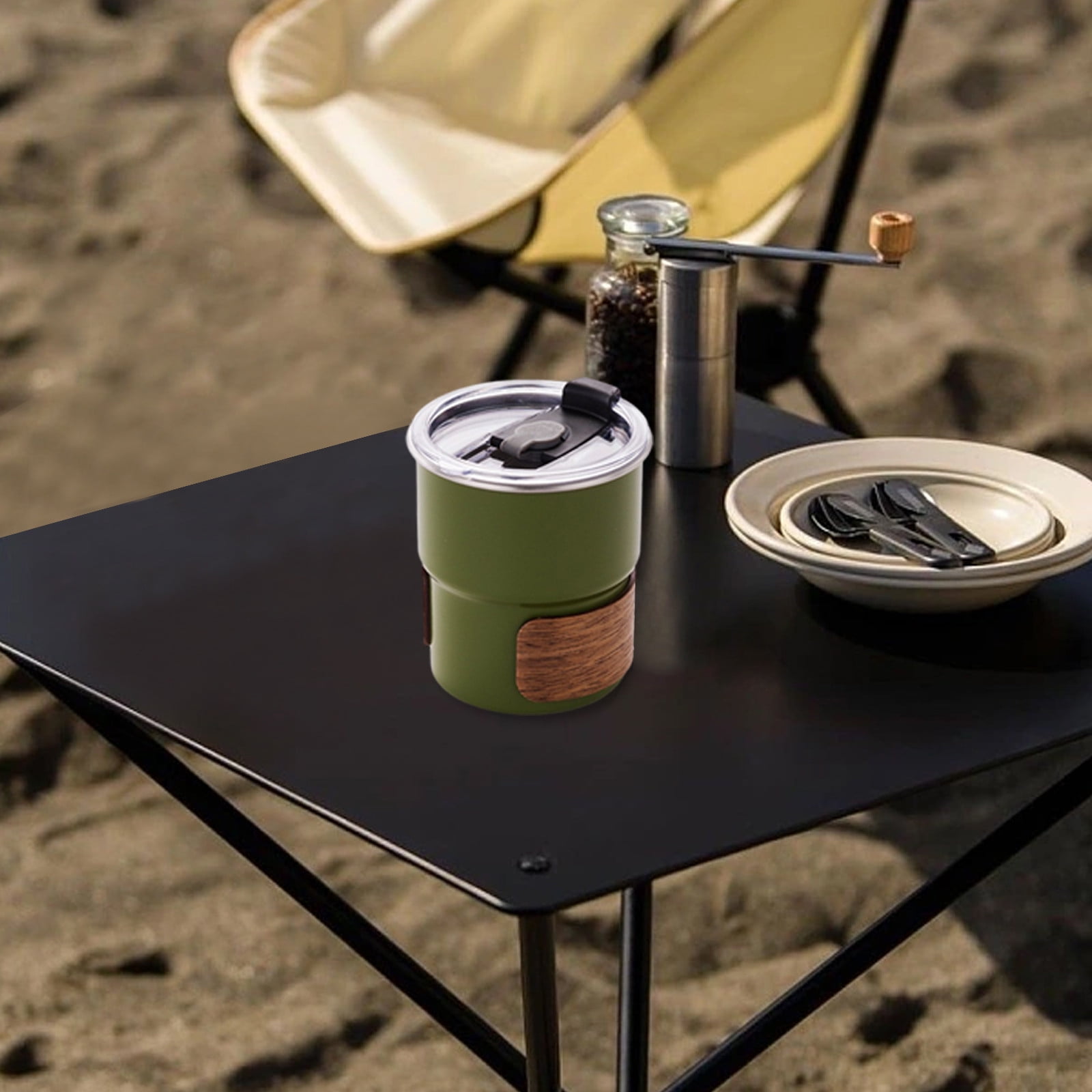 300ML Food Grade 304 Stainless Steel Camping Cup, Leakproof Sealed ...