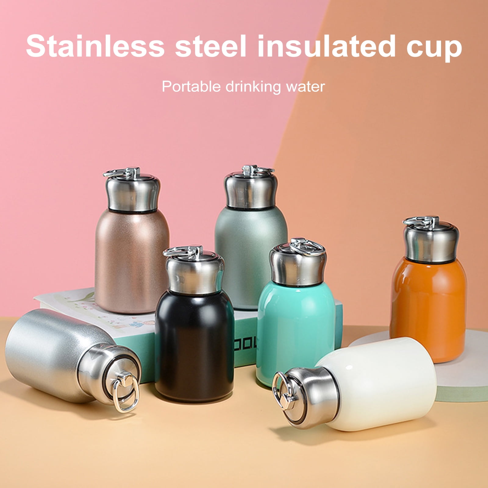 300ML Mini Insulated Tumbler Cup Stainless Steel Thermal Water Bottle ...