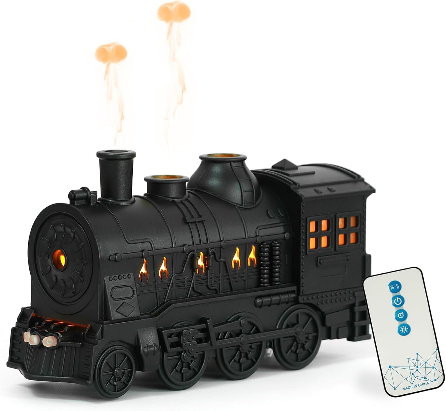 300ML Retro Train Essential Oil Diffuser – Cool Mist Humidifier with 2 ...