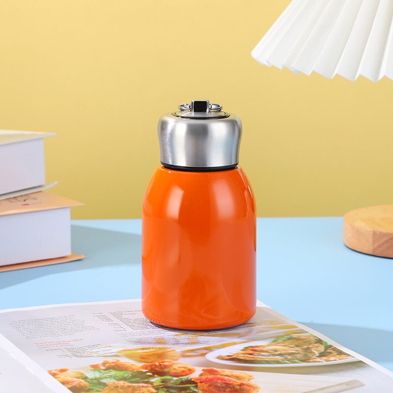 300ML Stainless Steel Vacuum Flask with Lifting Ring Mini Thermos Cup ...