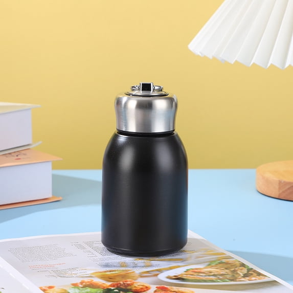 300ML Stainless Steel Vacuum Flask with Lifting Ring Mini Thermos Cup ...