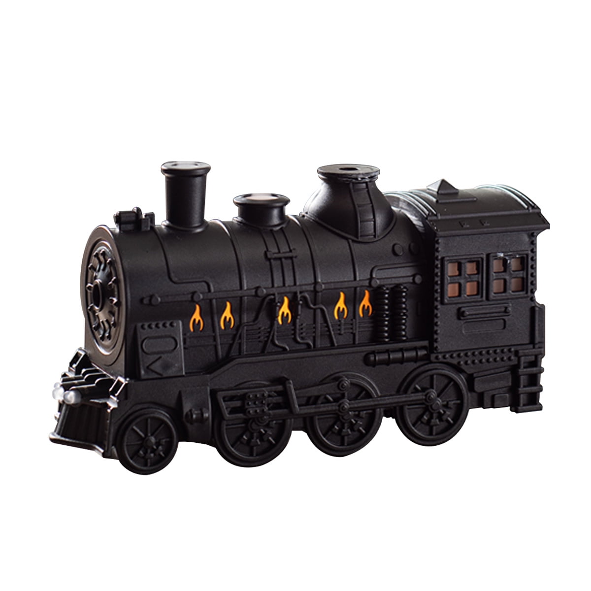 300ML Vintage Steam Train Aromatherapy Essential Oil Diffuser Humidifier with 2-Color LED Light ...
