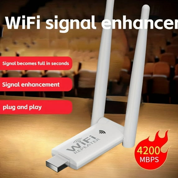 300Mbps 2.4G WiFi Signal Booster Repeater - USB-Powered Portable, Plug ...