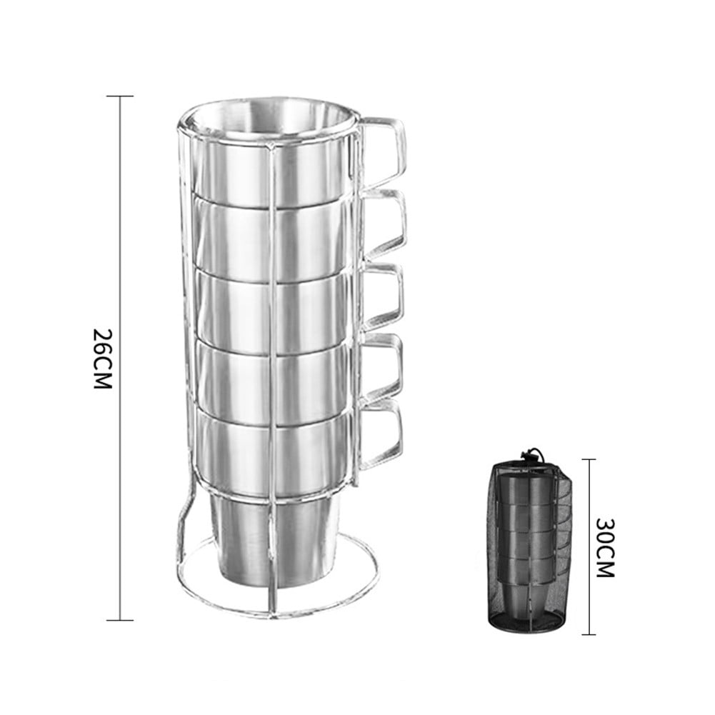 300Ml 304 Stainless Steel Camping Coffee Cup Outdoor Water Cup With ...