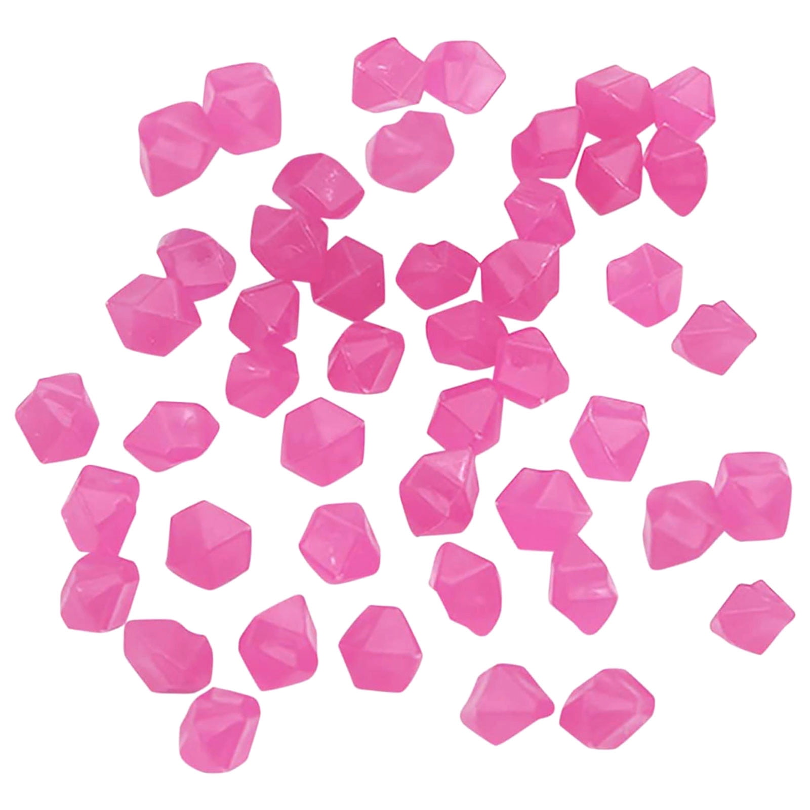 300PC Diamond Shaped Luminous Stone Fish Tank Aquarium Decor, Glow-in ...