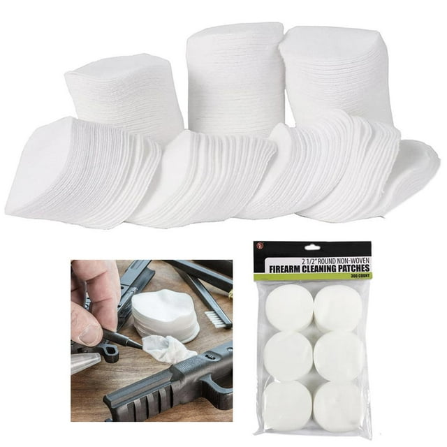Generic 300PC Gun Cleaning Patches 2.5" Round Non Woven Wipes with ...