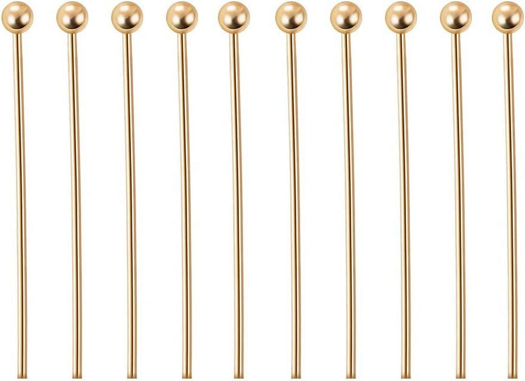 300PCS 18K Real Gold Plated Ball Pins 22 Gauge Ball Head Pins - Walmart.com