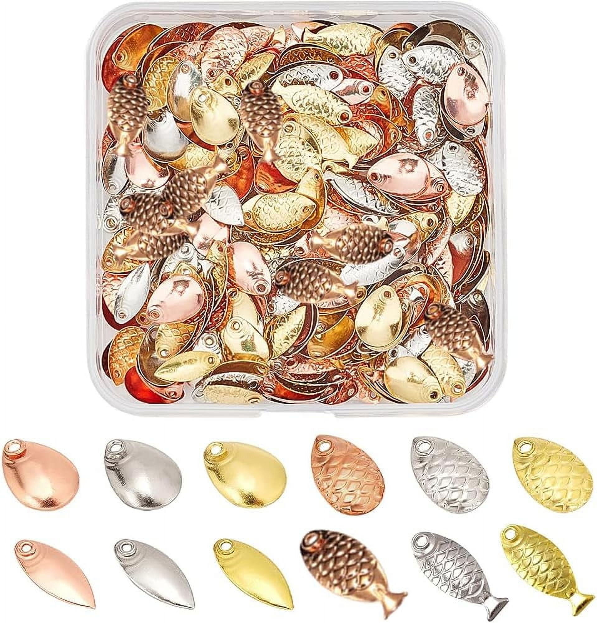 300PCS 5 Styles Fishing Attractor Spinner Blades 3 Color Deep Cup ...