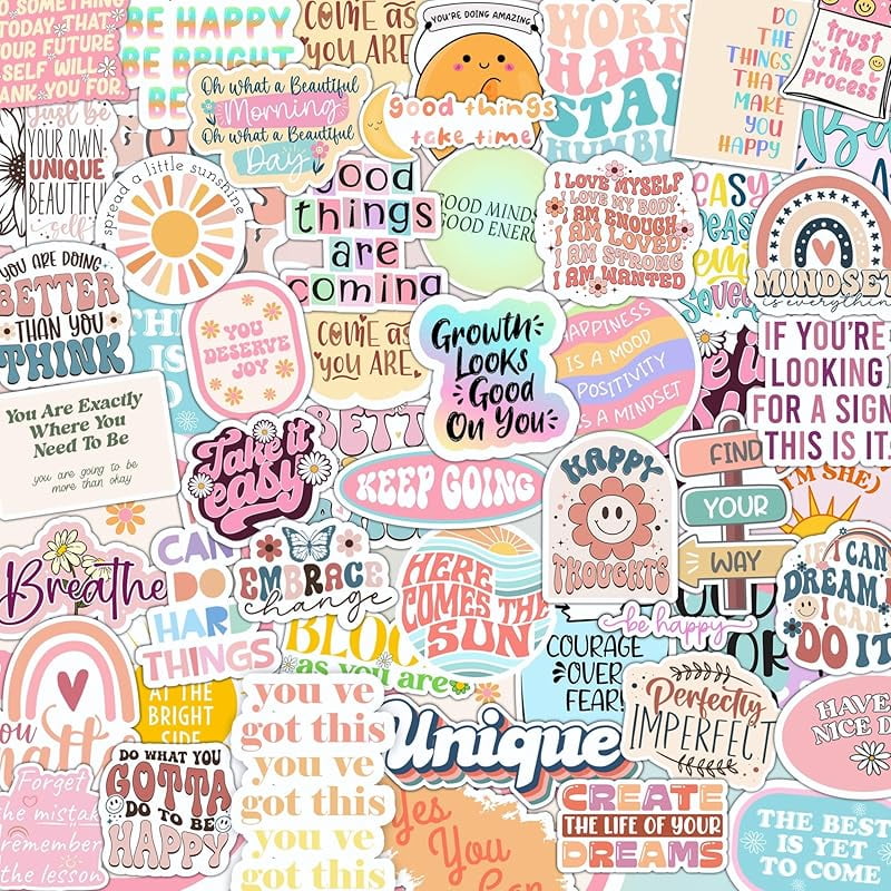 300PCS Affirmation Stickers, Holographic Motivational Sticker Pack ...