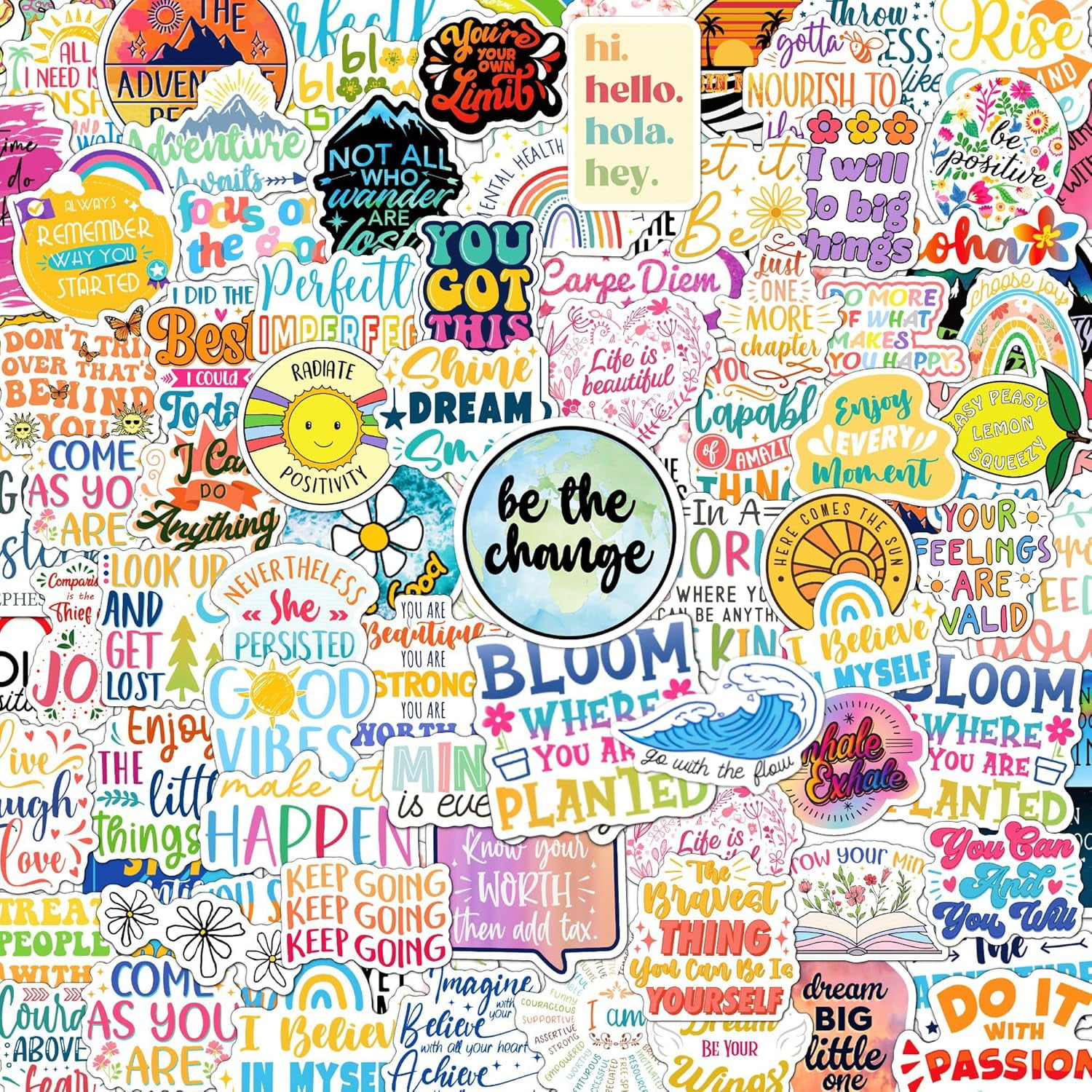 300PCS Affirmation Stickers, Holographic Motivational Sticker Pack ...