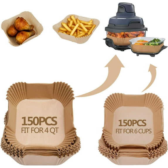 300PCS Air Fryer Liners disposable for Ninja Crispi,Air Fryer ...