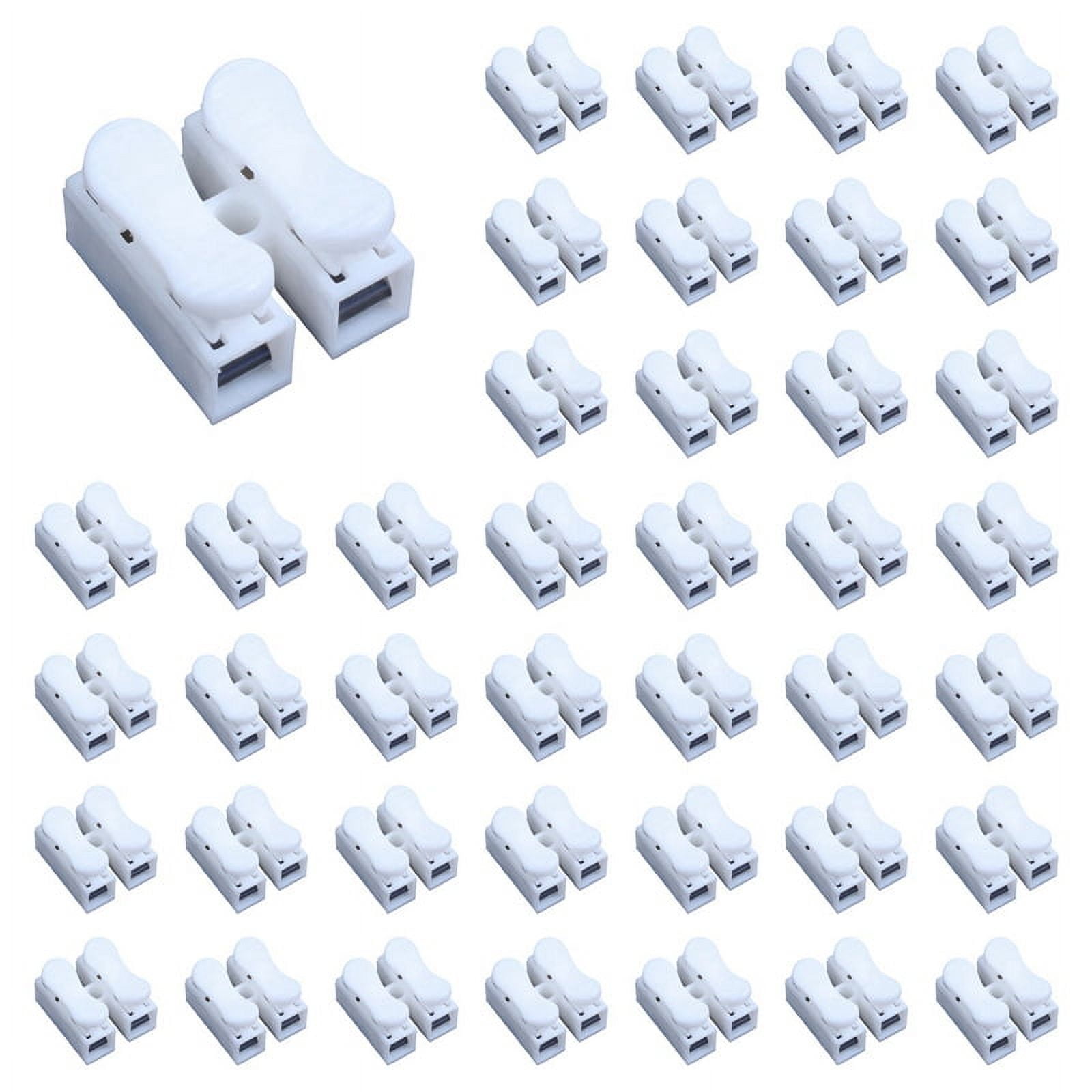 300PCS CH2 Spring Quick Wire Connector Cable Clamp Terminal Block ...