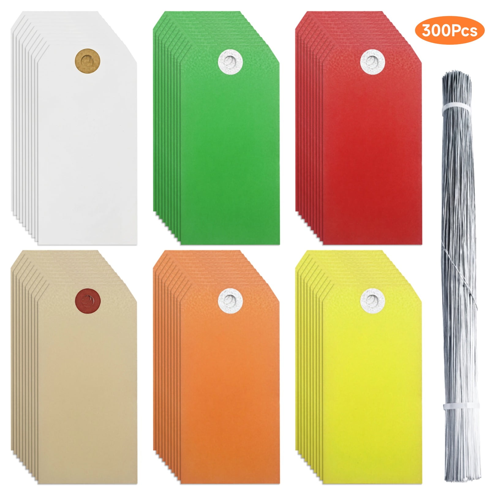 300PCS Colorful Hang Tags, Paper Tags with Strings for Clothing ...