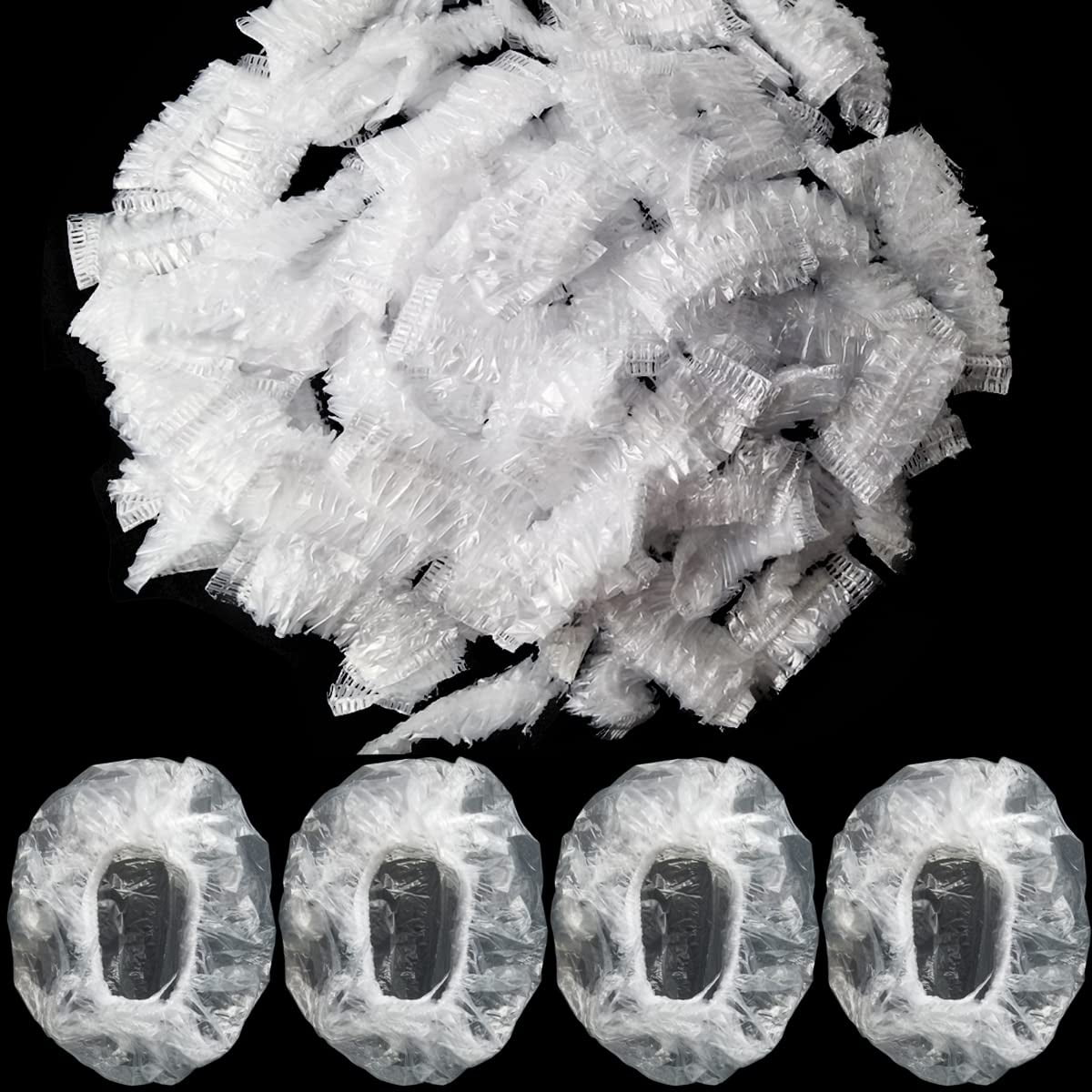 300PCS Disposable Ear Covers, Ear Protectors, Waterproof Plastic Shower ...