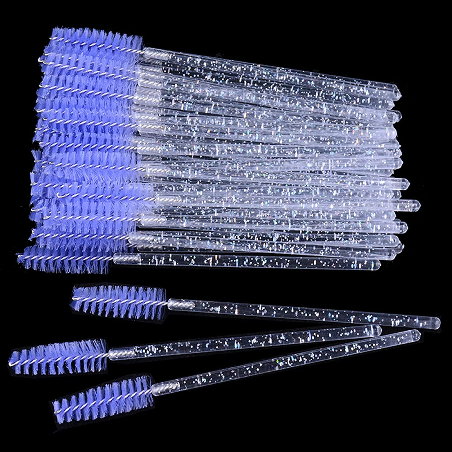 300PCS Disposable Mascara Wands Spoolie Brush Crystal Eyebrow Brushes ...