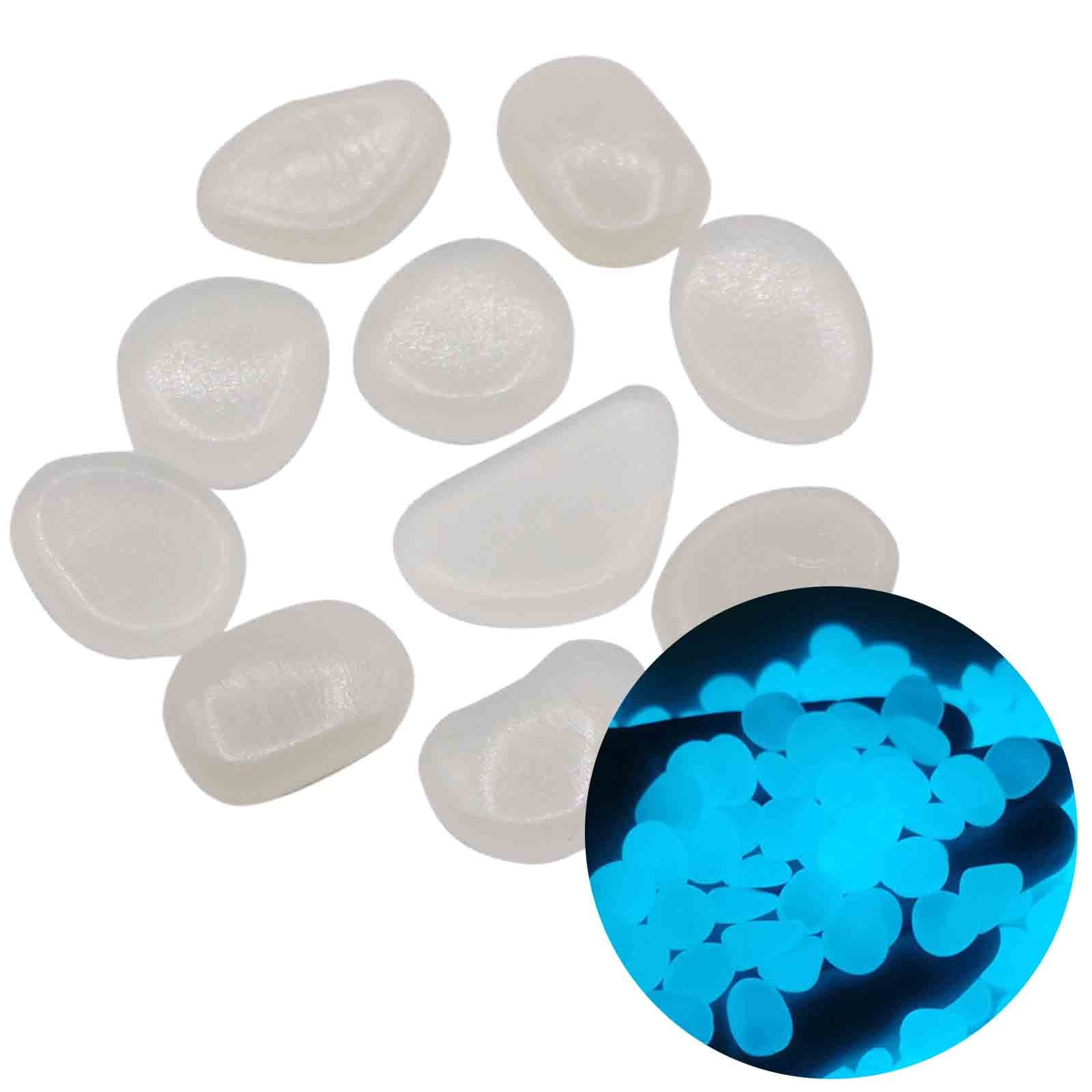 300PCS Glow in The Dark Pebbles - Luminous Stones for Garden Aquariums ...